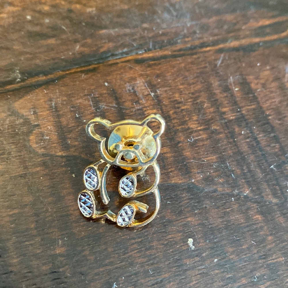 Avon Vintage Teddy Bear Pin - Gem